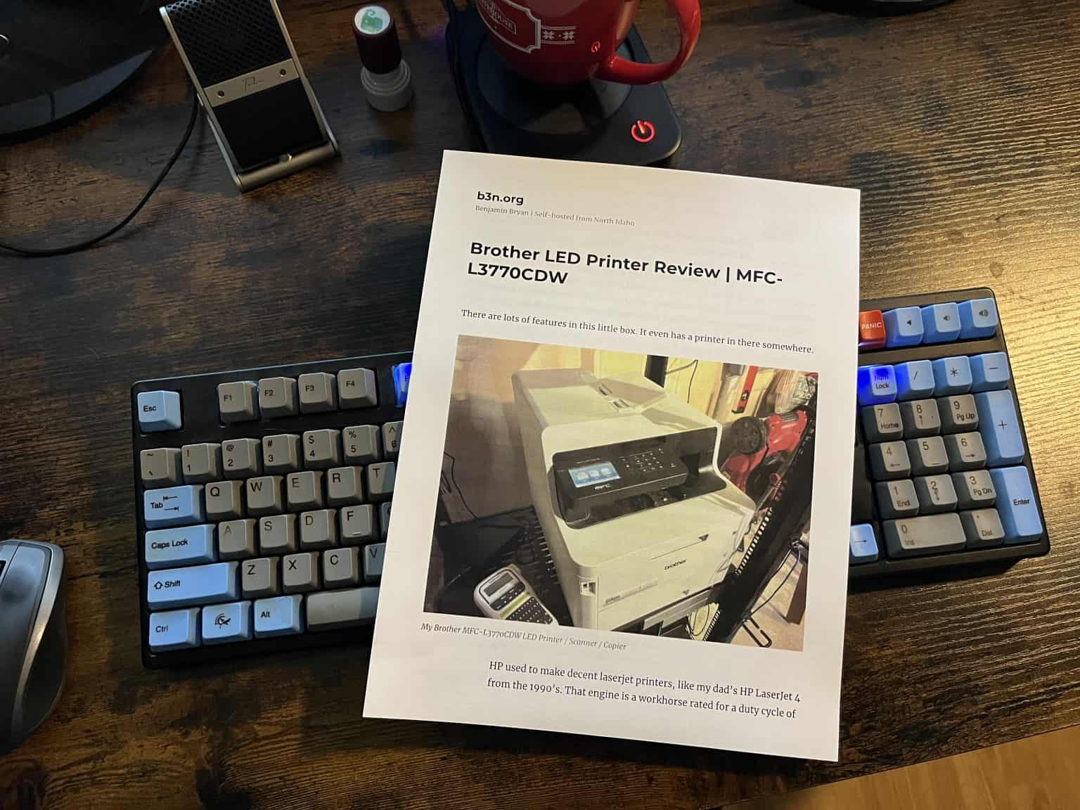 Brother LED Printer Review | MFC-L3770CDW - b3n.org